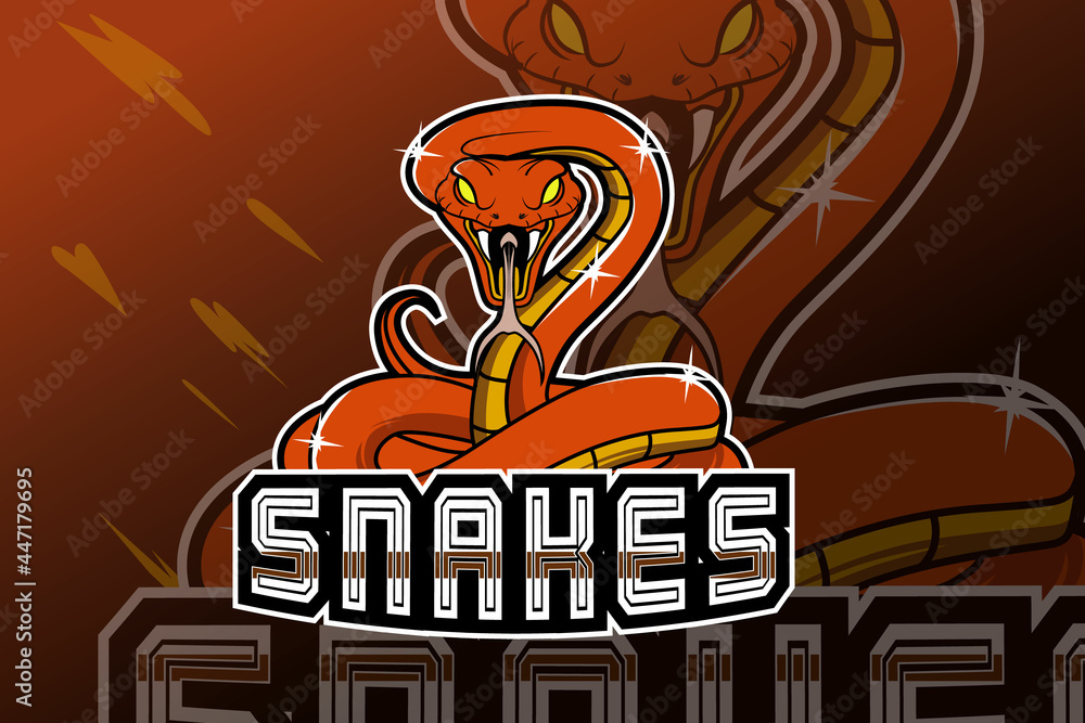 snake mascot logo vector Stock Vector | Adobe Stock