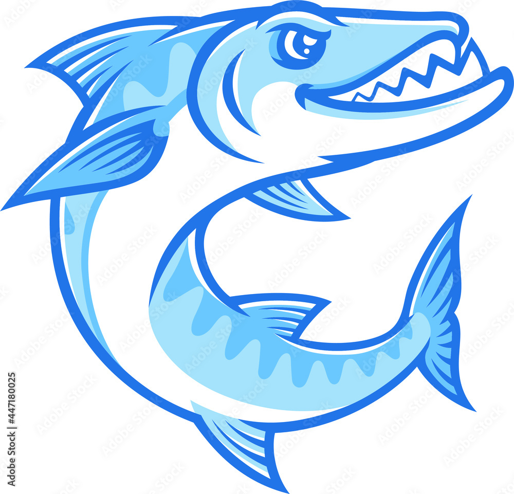 Smiling Barracuda Cartoon