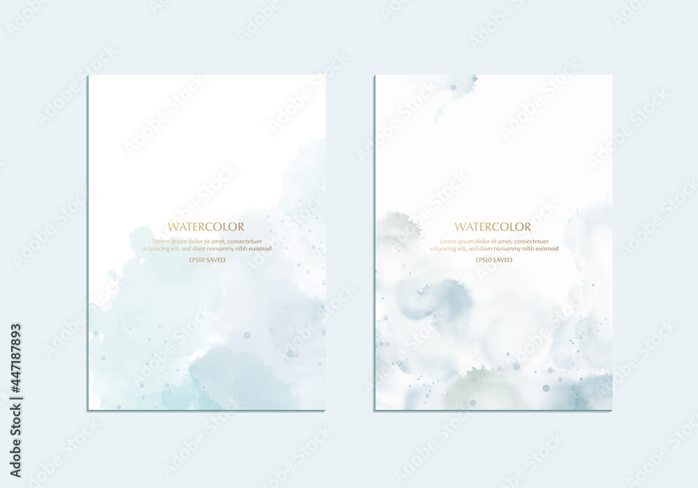 Watercolor background with blue background, soft drawing texture Stock ...