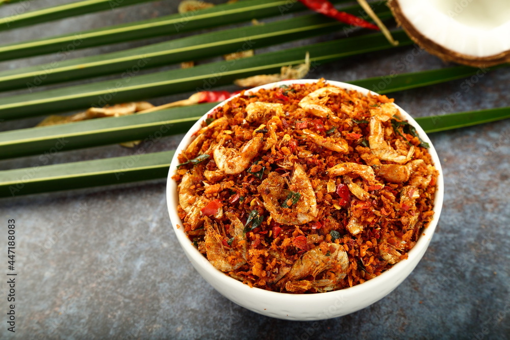 Chemmeen chammanthi, homemade traditional south Indian seafood recipes ...