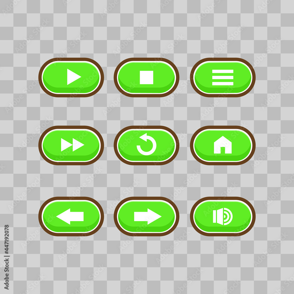 Game user interface with level selection screen, including stars ...