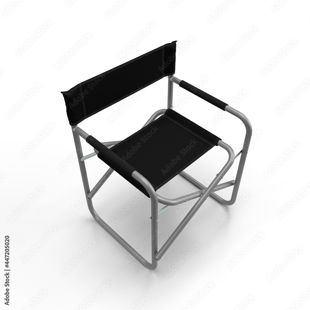 Directors Chair 3d render of an aluminum constructed folding directors ...