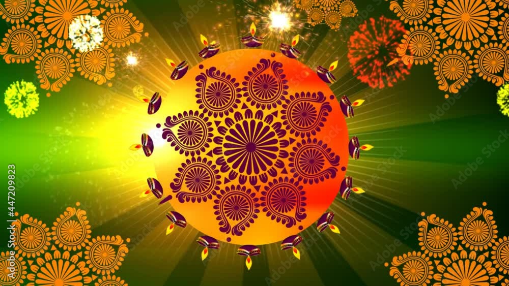 Diwali Theme, Diwali presentation 3D text animation with Golden text ...