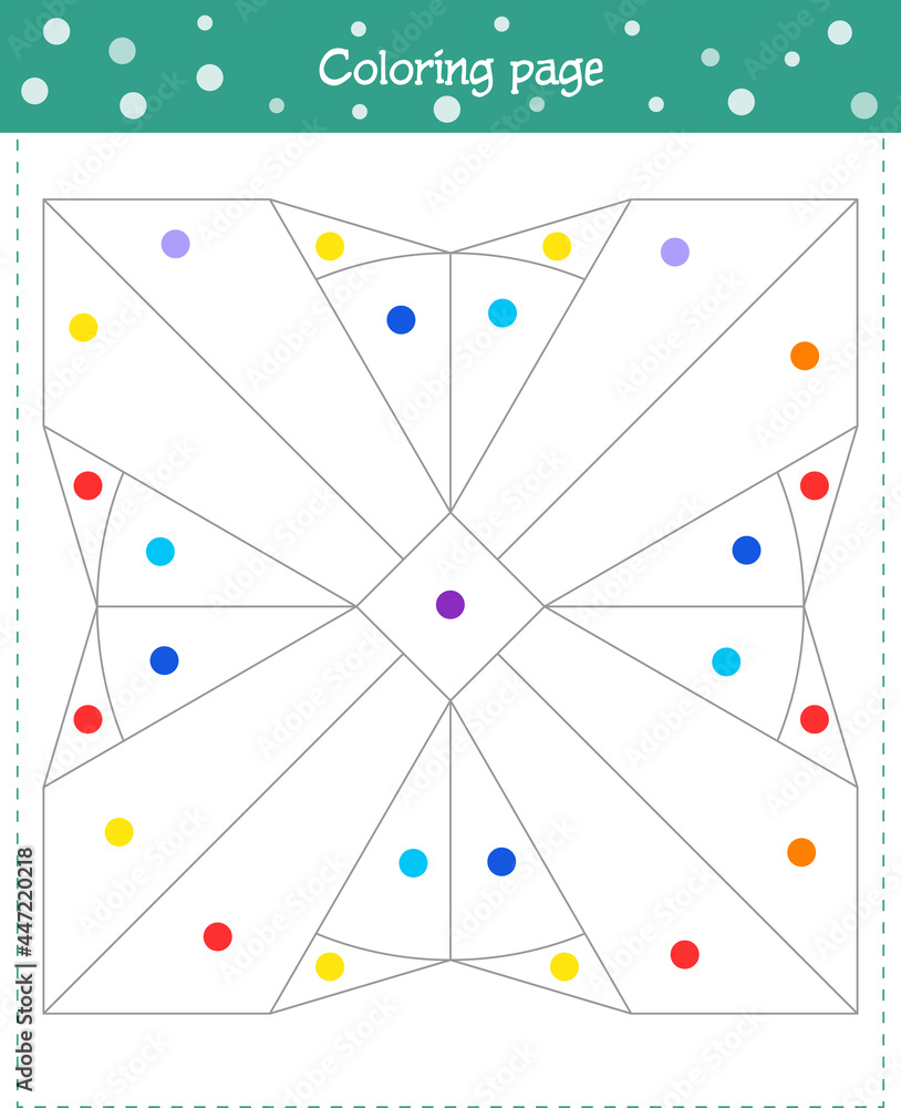 Coloring pages for kids. Color in with the color shown in the picture ...