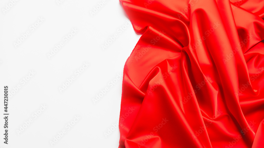 Red luxury satin fabric texture for background. wallpaper design. Space ...