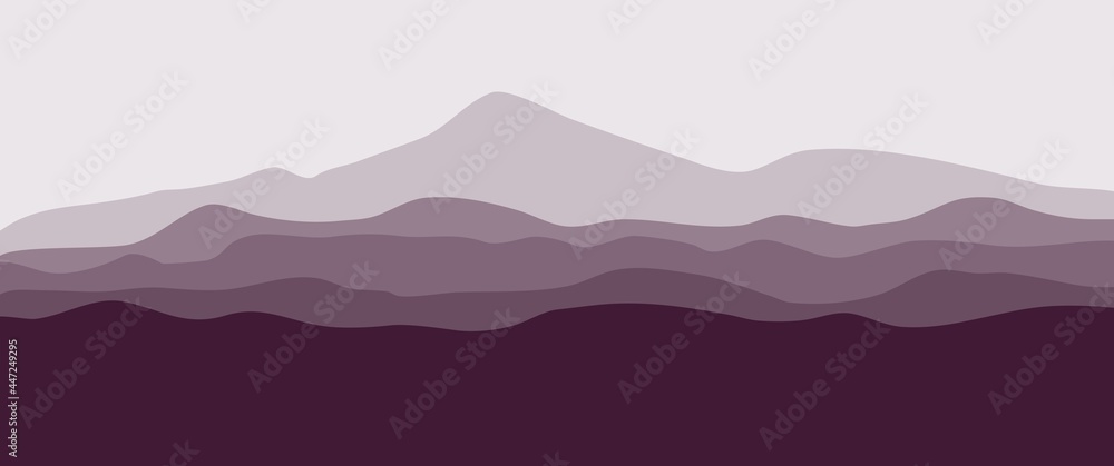 Mountain landscape vector illustration suitable for desktop background ...