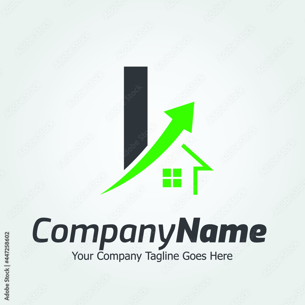 Letter I vector logo template, Colorful Letter I logo, Real Estate ...