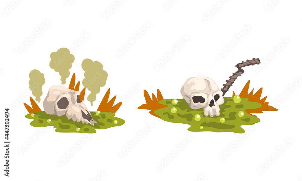 Vetor de Environmental Pollution Set, Contaminated Air and Industrial ...