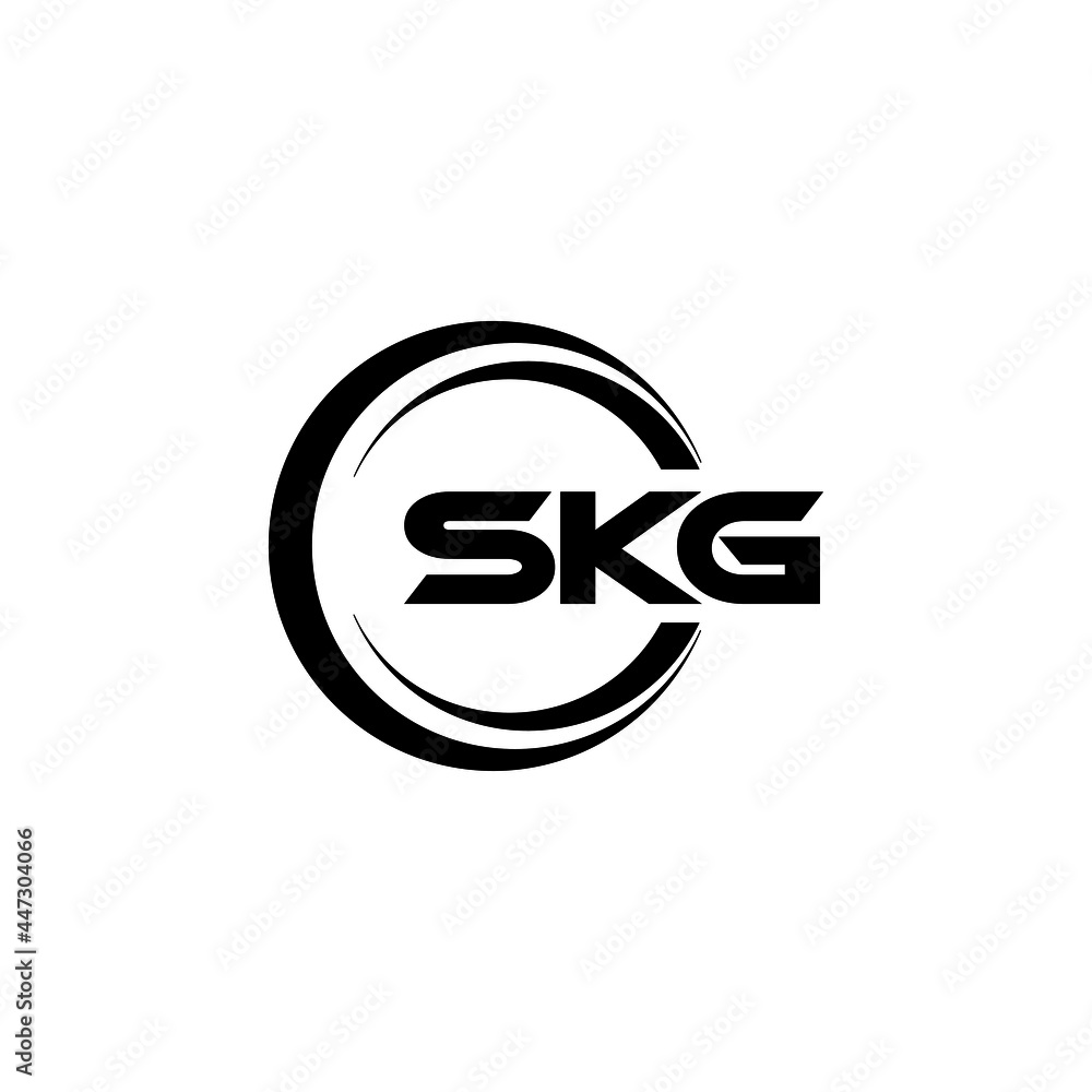 Vettoriale Stock SKG letter logo design with white background in ...
