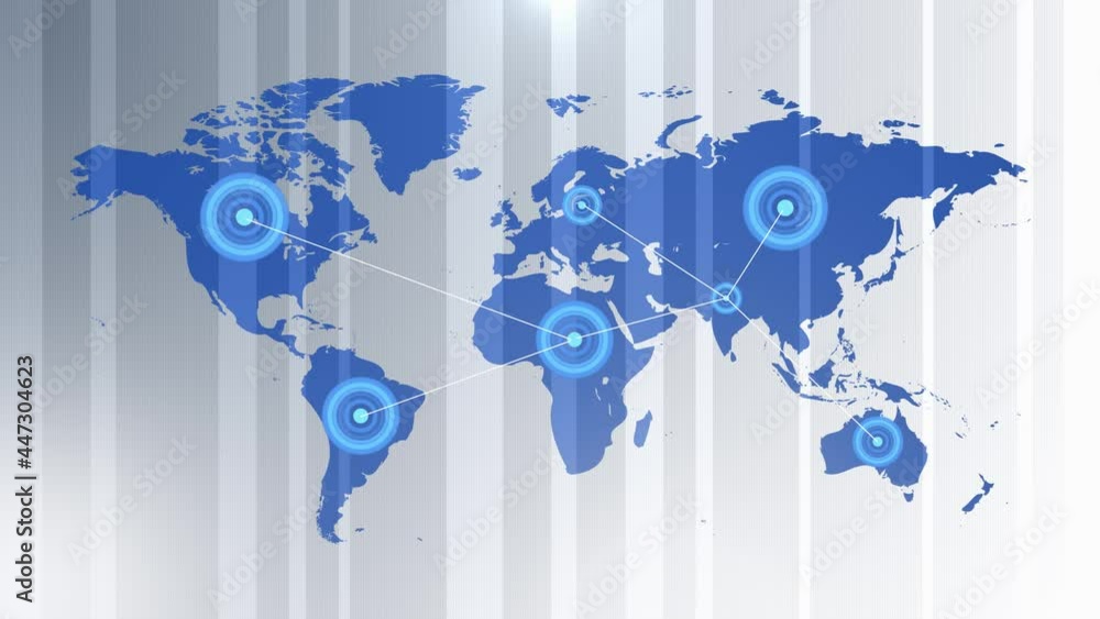 White global earth rotating digital world breaking news Studio Loop ...