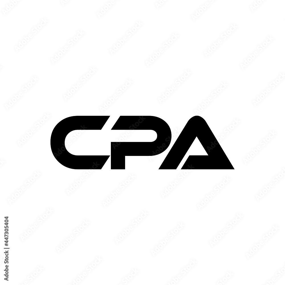 CPA letter logo design with white background in illustrator, vector ...