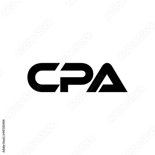 CPA letter logo design with white background in illustrator, vector ...