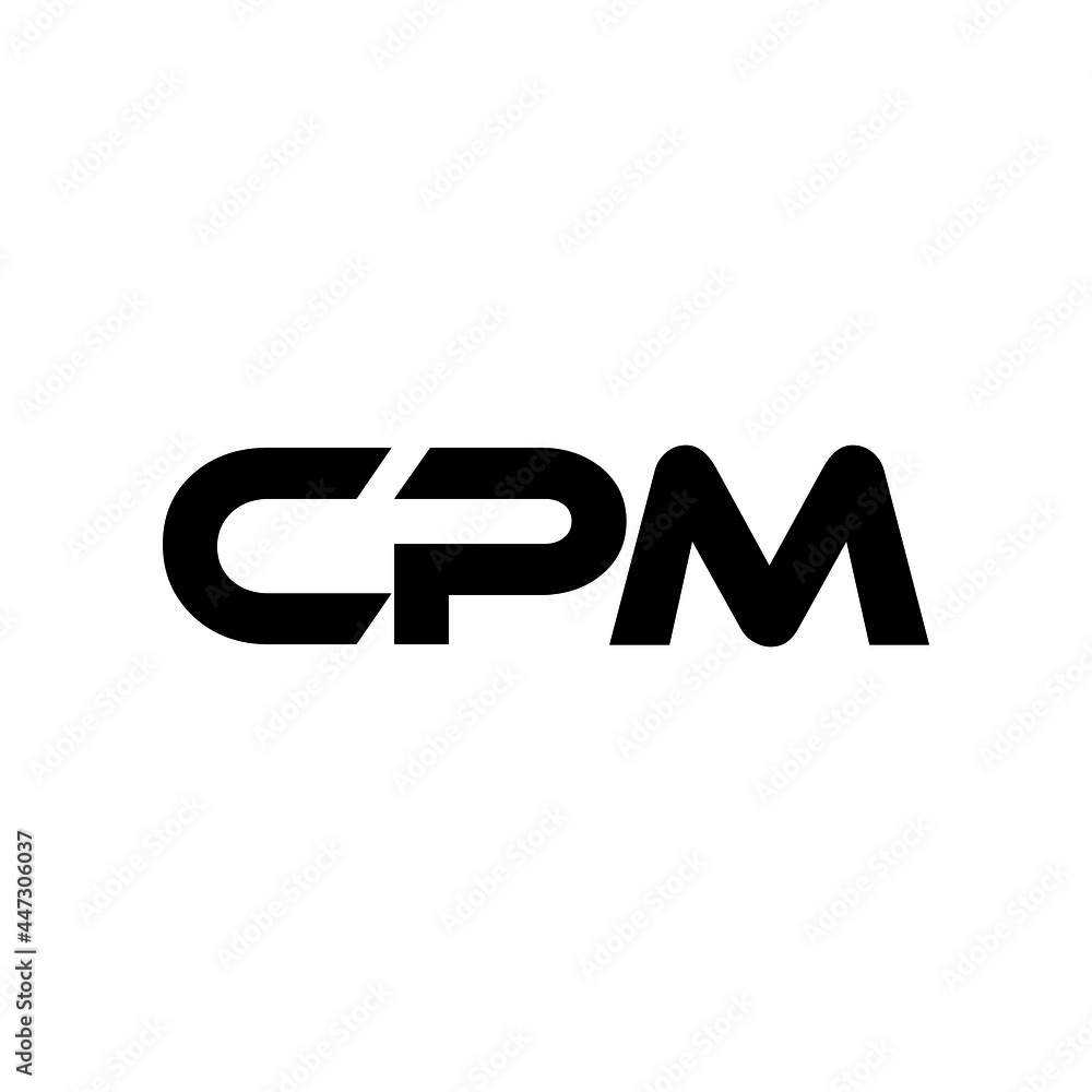 CPM letter logo design with white background in illustrator, vector ...
