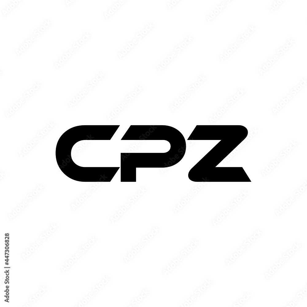 CPZ letter logo design with white background in illustrator, vector ...