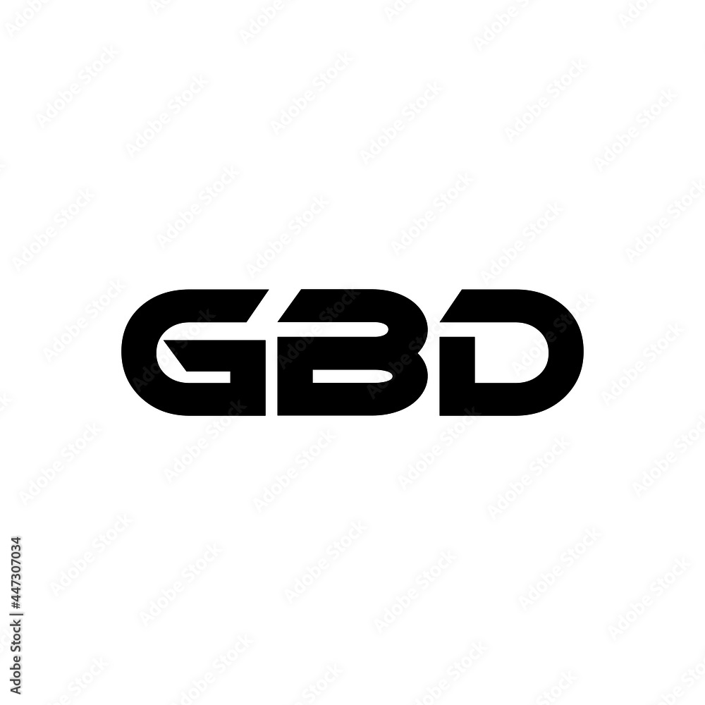 GBD letter logo design with white background in illustrator, vector ...
