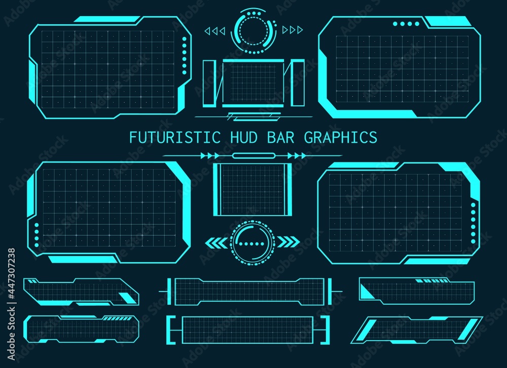 Futuristic hud bar graphics Stock Vector | Adobe Stock