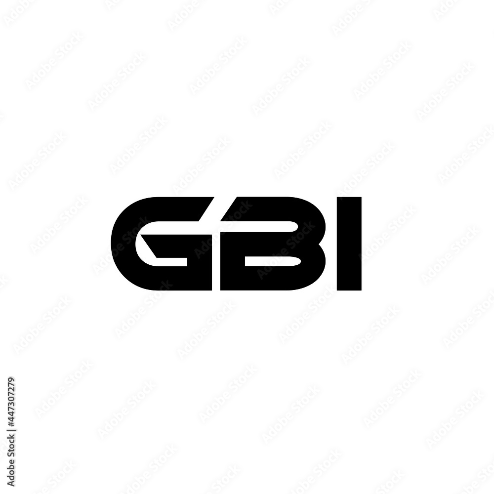 GBI letter logo design with white background in illustrator, vector ...