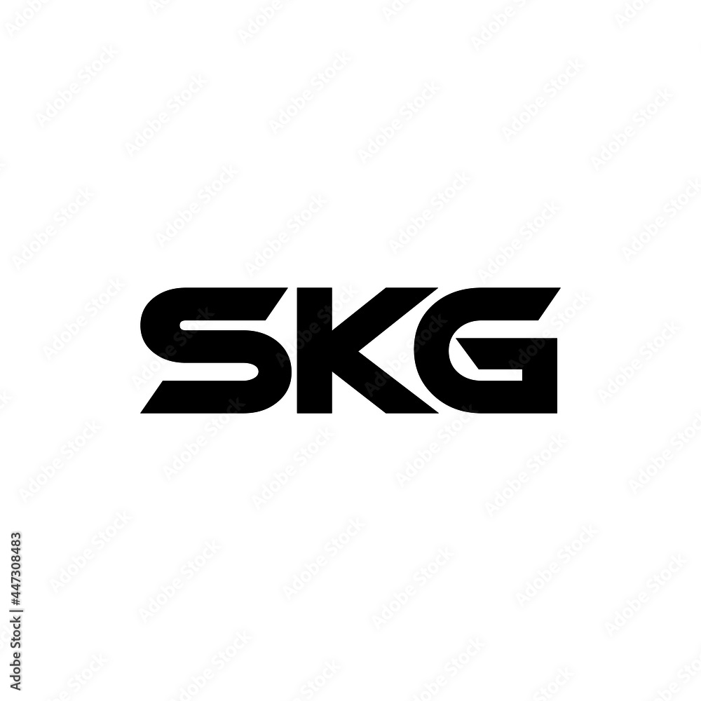 Vetor de SKG letter logo design with white background in illustrator ...