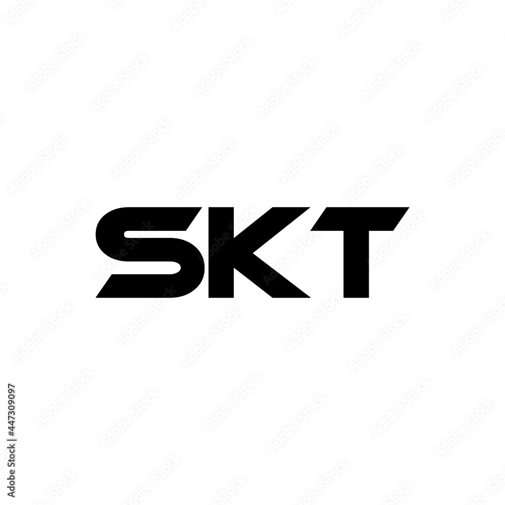 SKT letter logo design with white background in illustrator, vector ...