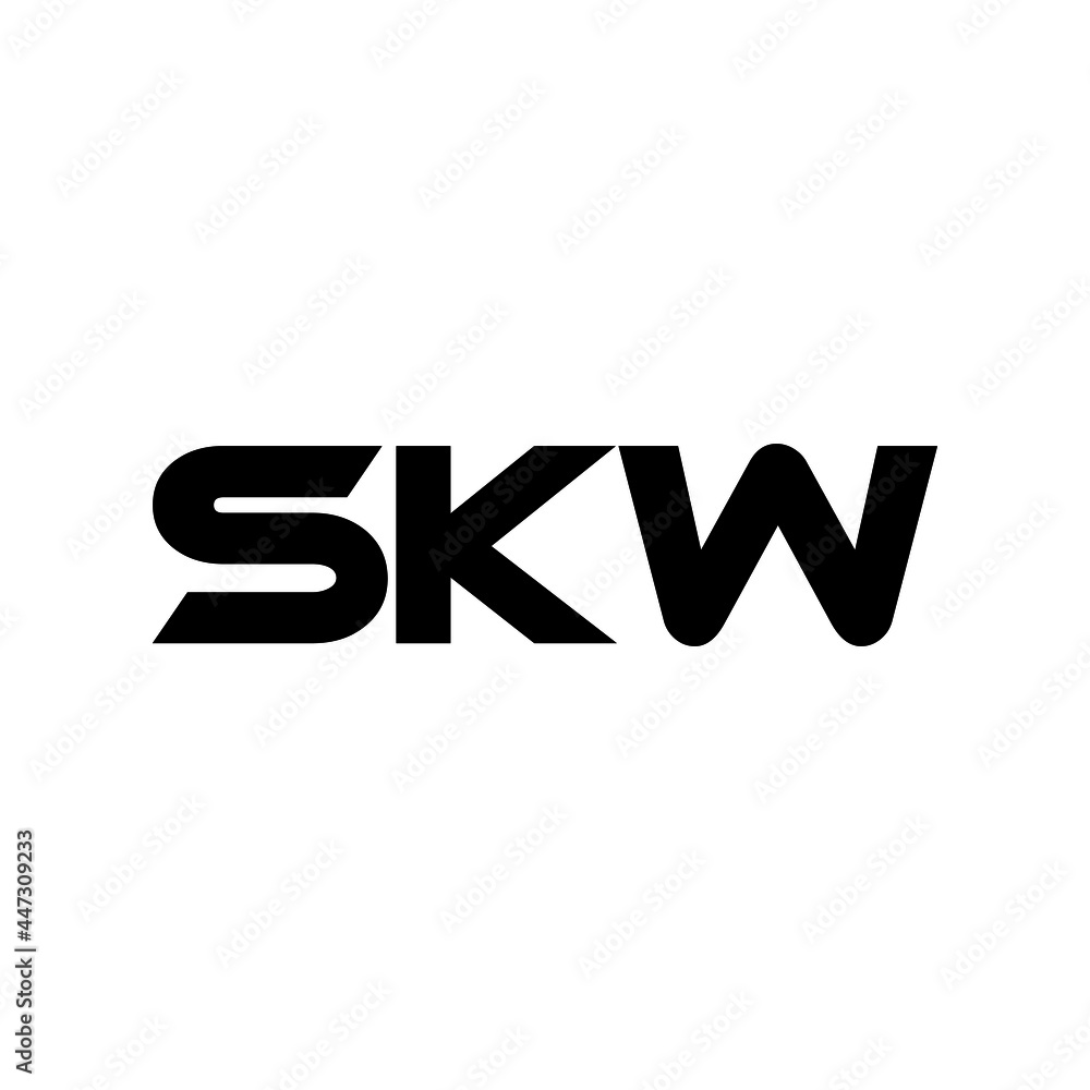 Fototapeta kuchenna SKW letter logo design with white background in ...