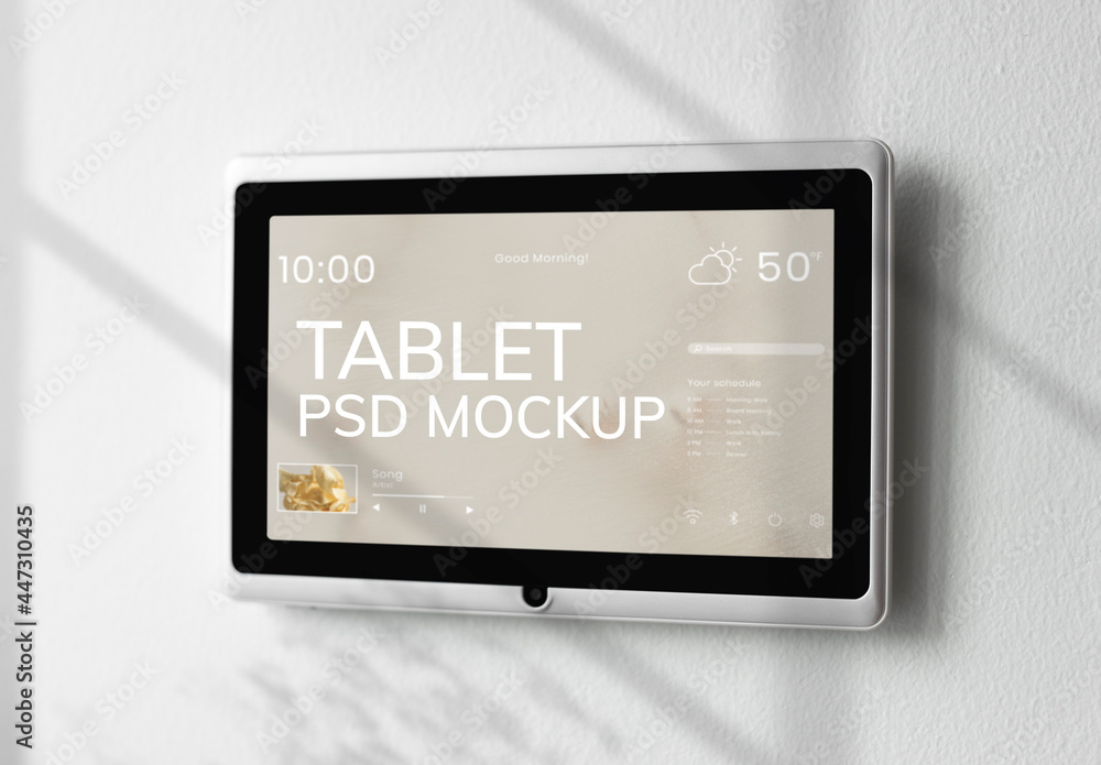 Smart Home Panel Monitor Mockup Stock Template | Adobe Stock