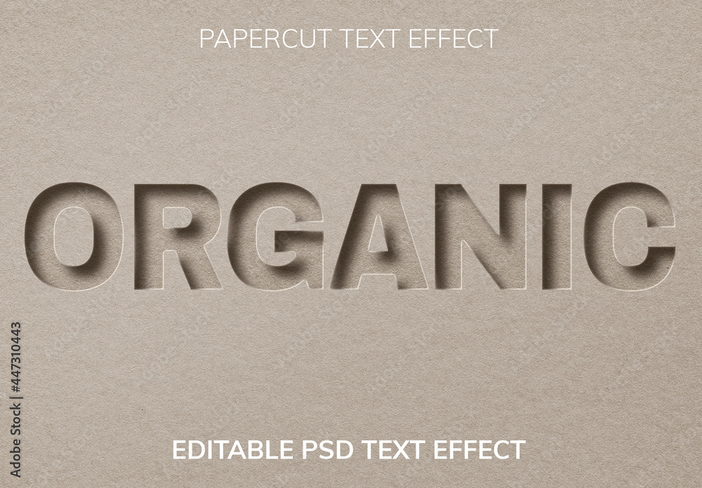 Paper Cut Editable Text Effect Stock Template | Adobe Stock