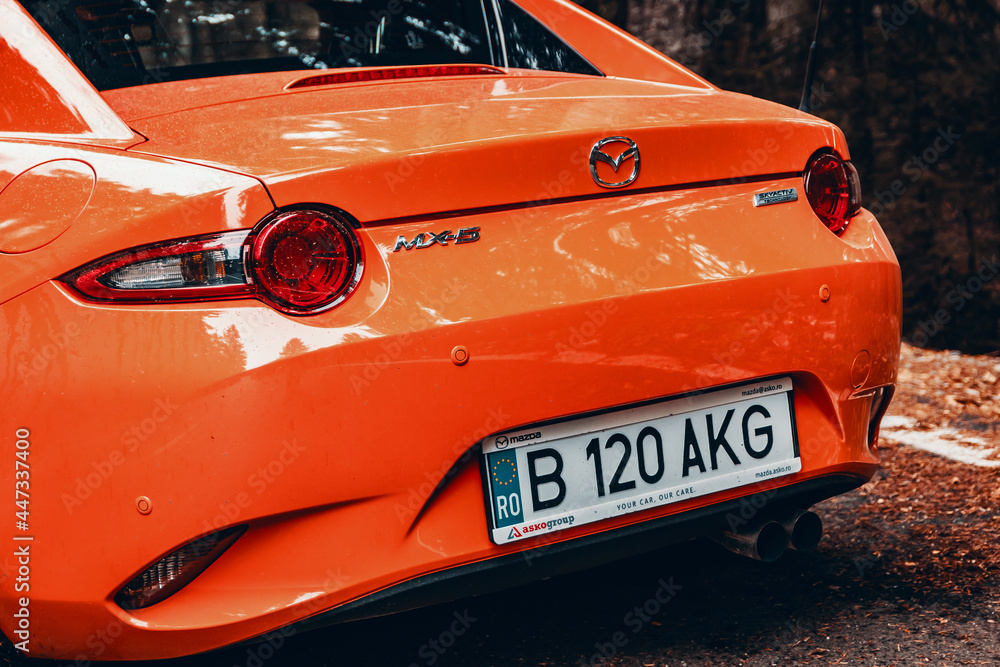 Mazda MX-5 ND RF 30th Anniversary edition Miata rear end shot, stop ...
