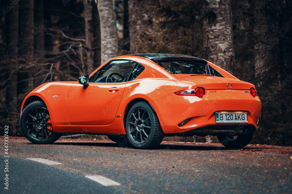 Mazda MX-5 ND RF 30th Anniversary edition Miata rear end shot, stop ...
