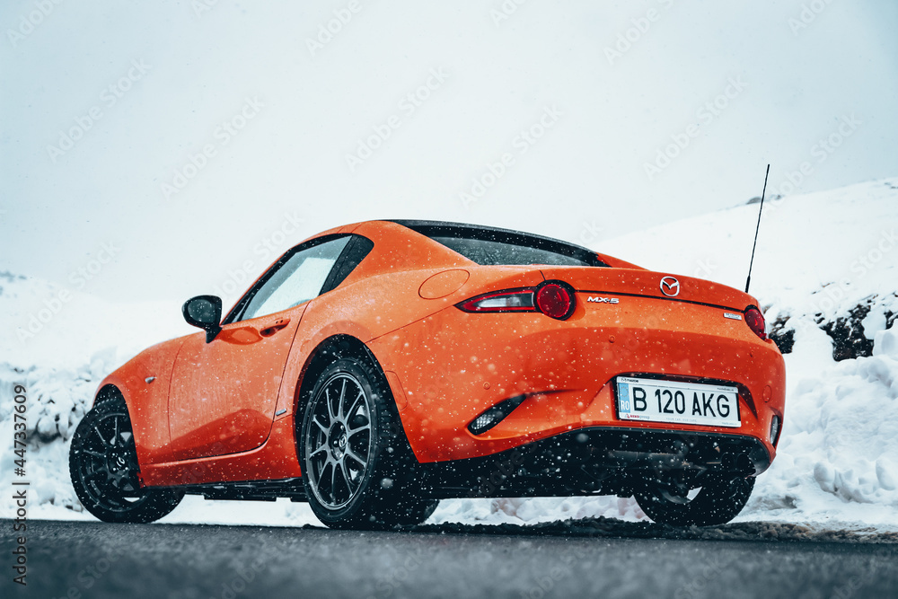 Mazda MX-5 ND RF 30th Anniversary edition Miata rear end shot, stop ...