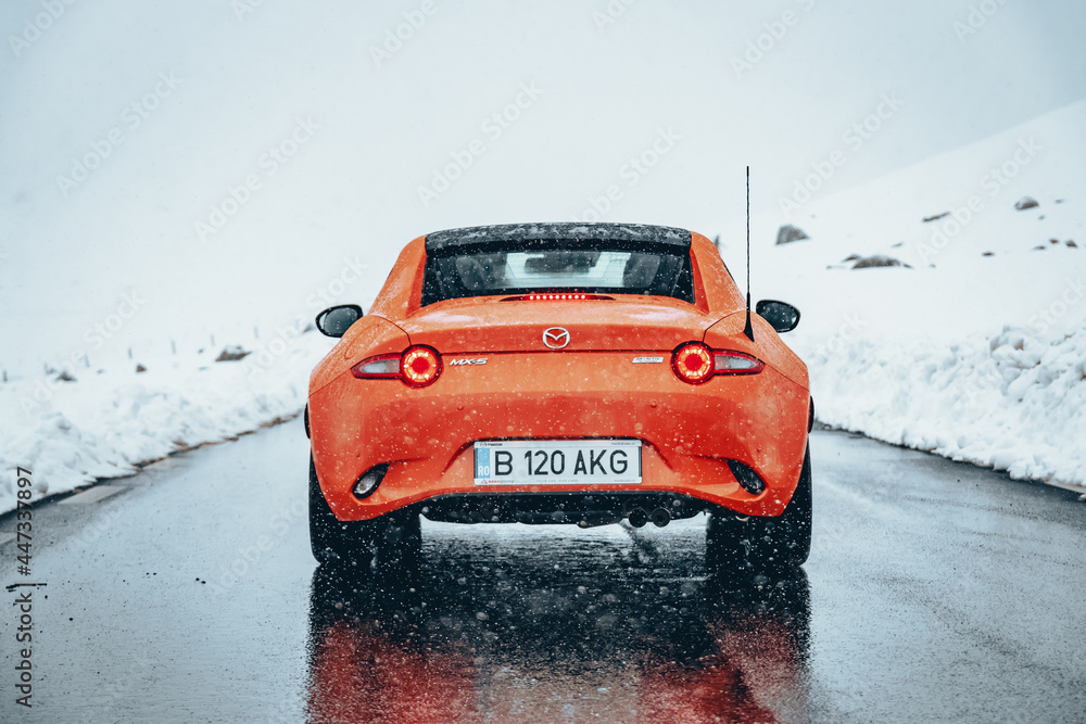 Mazda MX-5 ND RF 30th Anniversary edition Miata rear end shot, stop ...