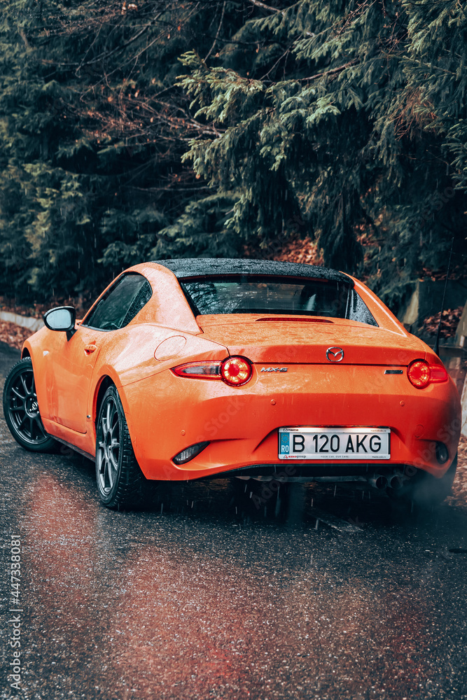 Mazda MX-5 ND RF 30th Anniversary edition Miata rear end shot, stop ...