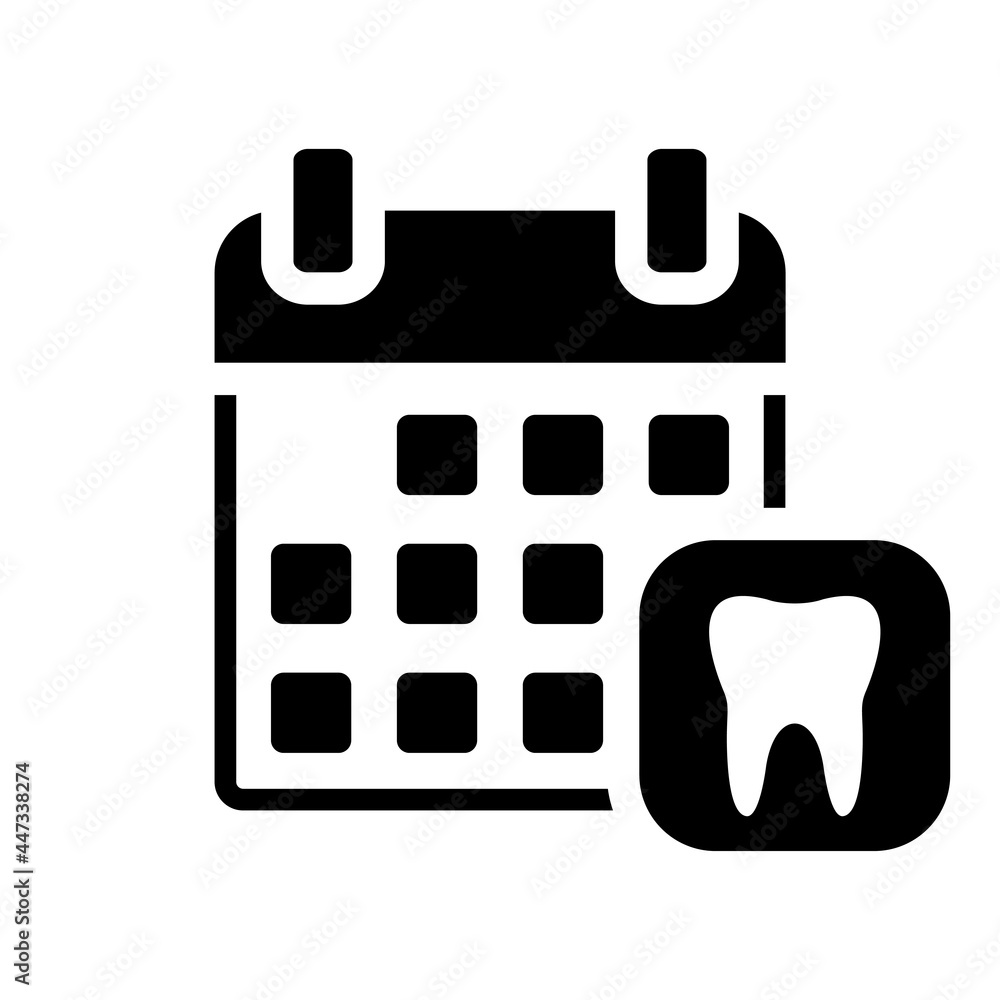 Dentist reception day icon. Schedule an dentist appointment icon ...
