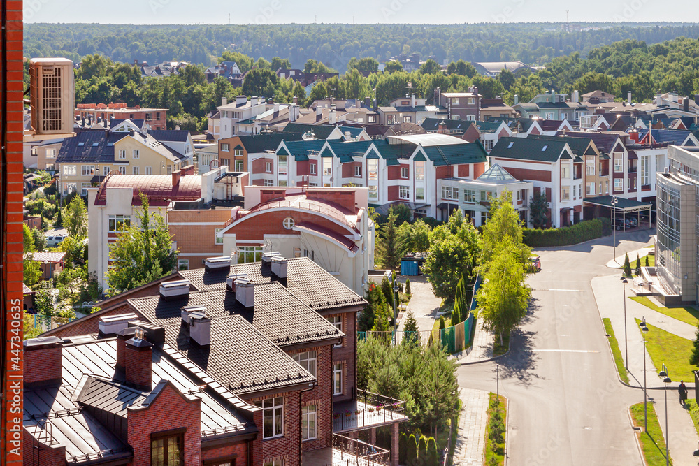 House roof top modern residential settings exterior mixed-use urban ...