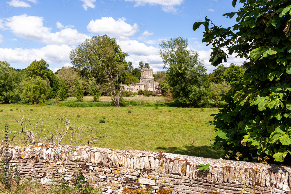 Poster The Norman church of St James in the Coln Valley in the Cotswold ...