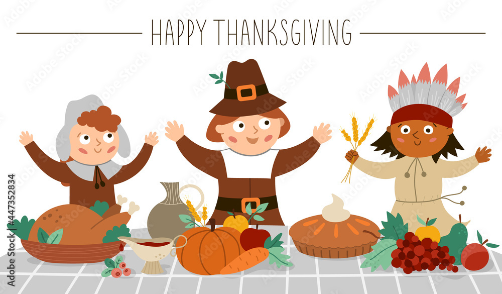 Thanksgiving Native Americans And Pilgrims