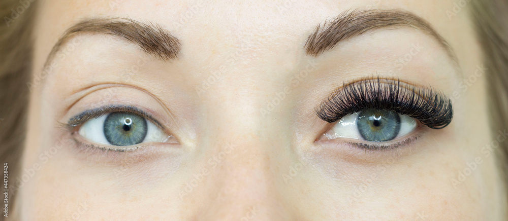 Foto de Eyelash extensions before and after, eyelashes, a beautiful ...