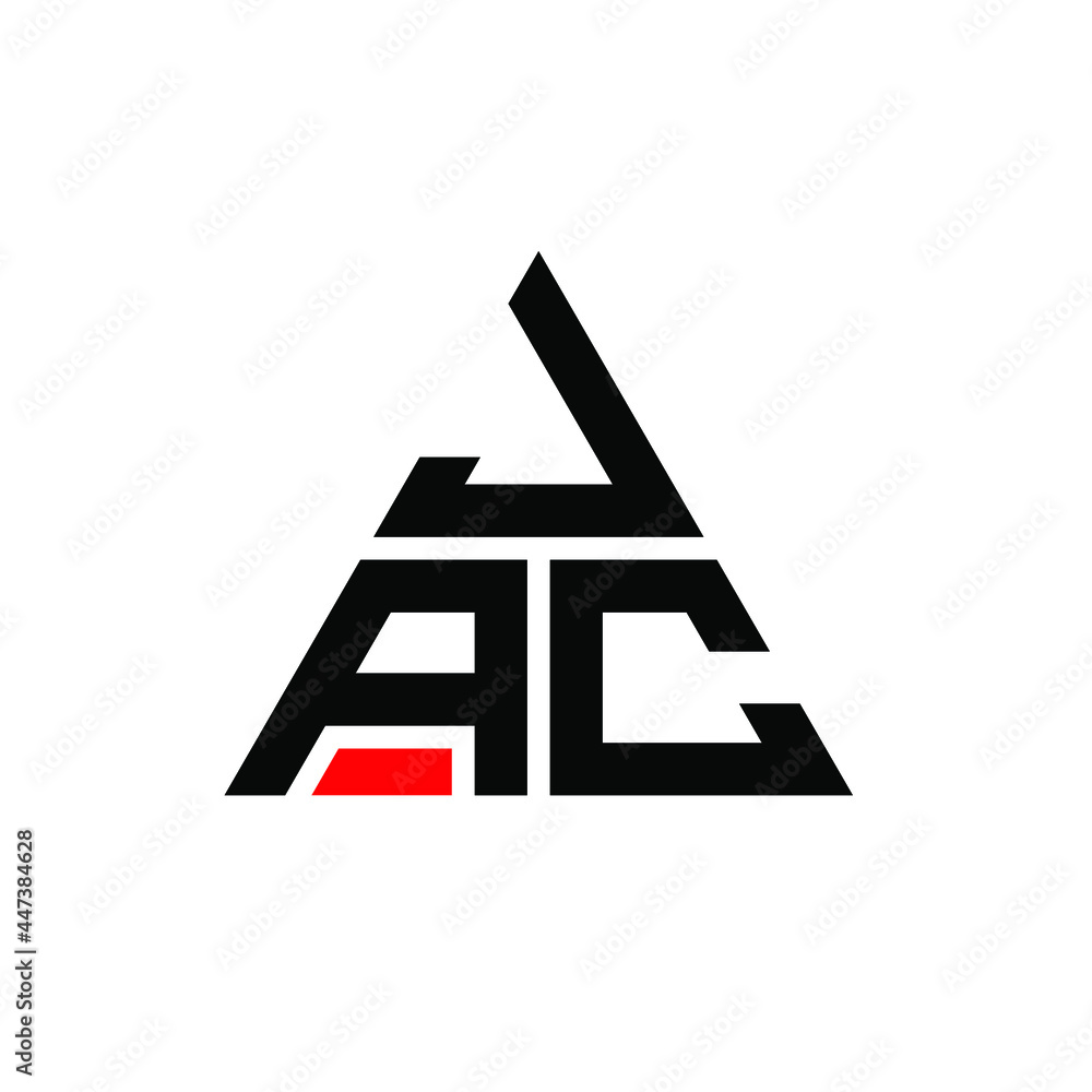 JAC triangle letter logo design with triangle shape. JAC triangle logo ...
