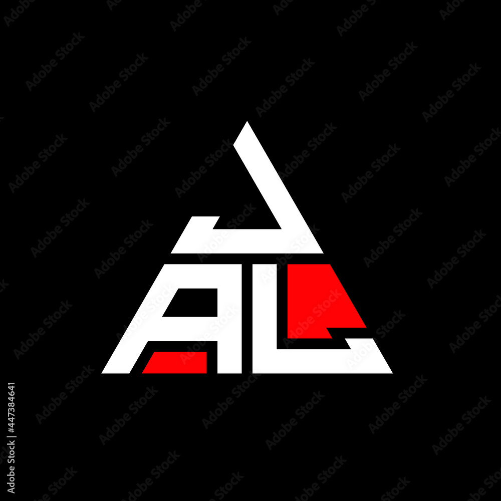 JAL triangle letter logo design with triangle shape. JAL triangle logo ...