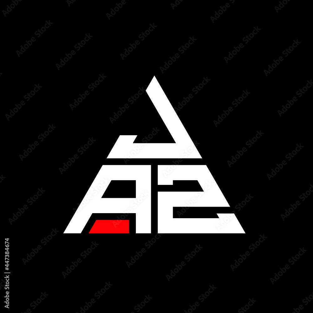 JAZ triangle letter logo design with triangle shape. JAZ triangle logo ...