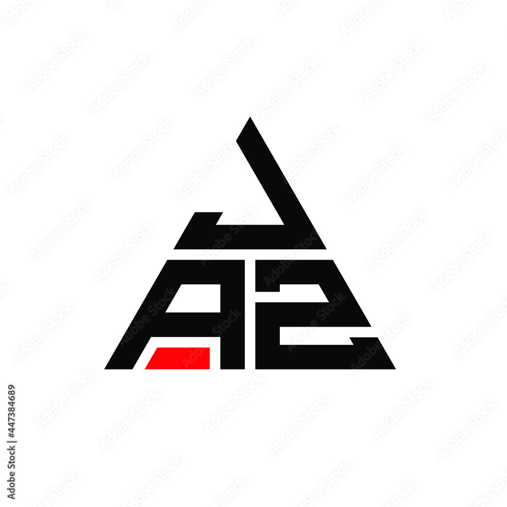 JAZ triangle letter logo design with triangle shape. JAZ triangle logo ...