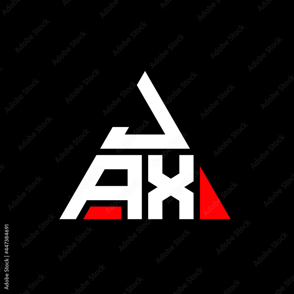 JAX triangle letter logo design with triangle shape. JAX triangle logo ...