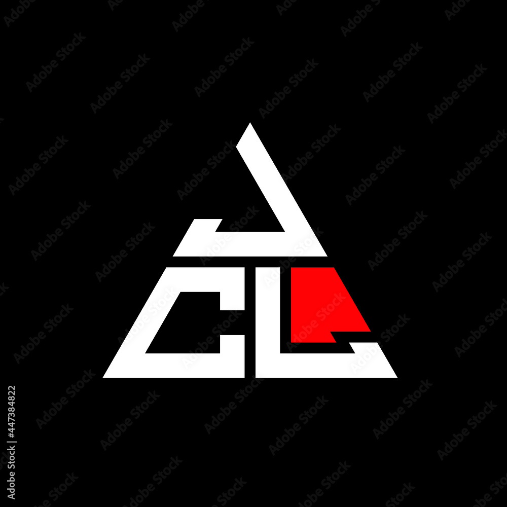 JCL triangle letter logo design with triangle shape. JCL triangle logo ...