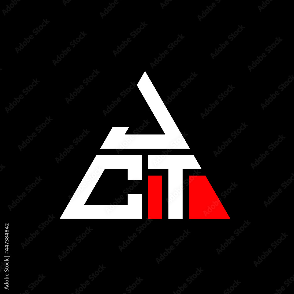 JCT triangle letter logo design with triangle shape. JCT triangle logo ...