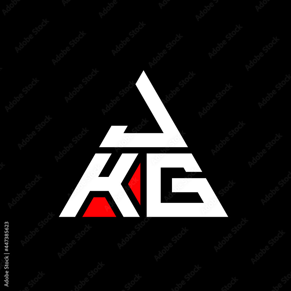 JKG triangle letter logo design with triangle shape. JKG triangle logo ...