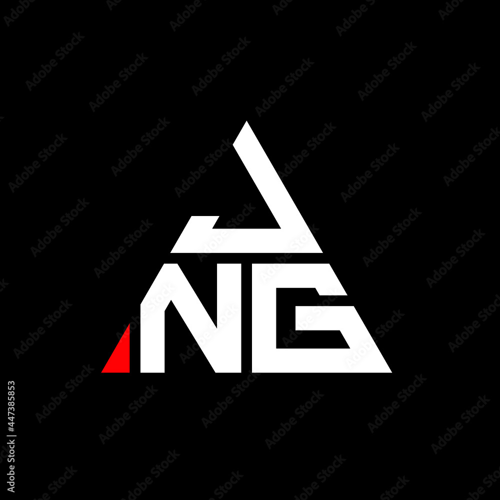 JNG triangle letter logo design with triangle shape. JNG triangle logo ...