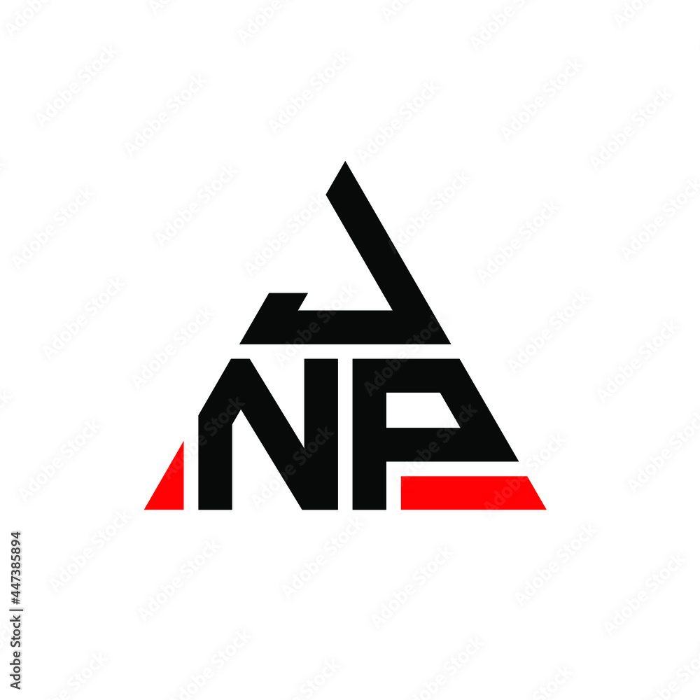JNP triangle letter logo design with triangle shape. JNP triangle logo ...