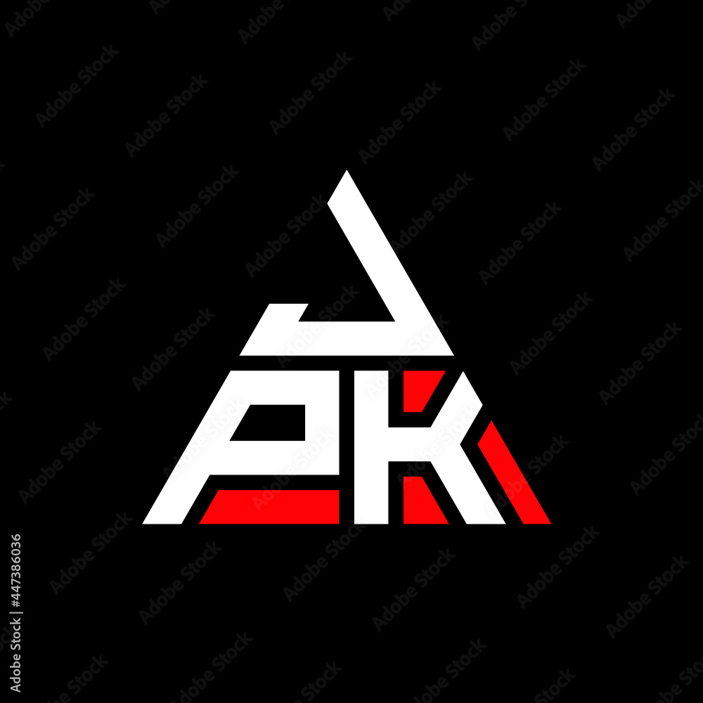 JPK triangle letter logo design with triangle shape. JPK triangle logo ...