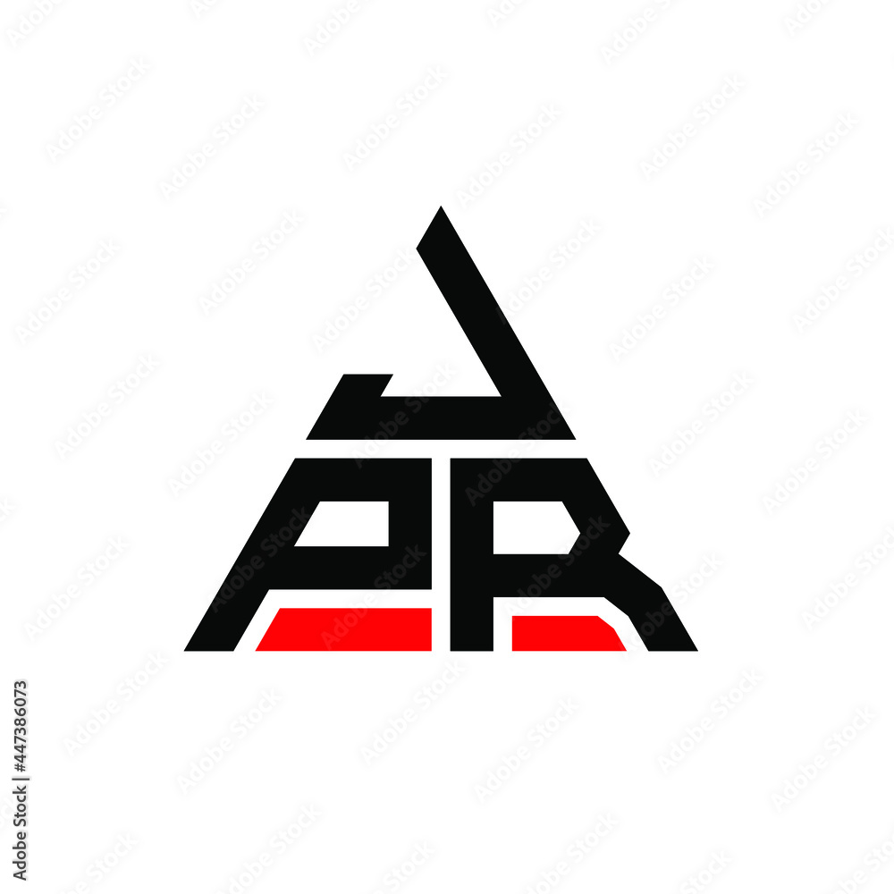JPR triangle letter logo design with triangle shape. JPR triangle logo ...