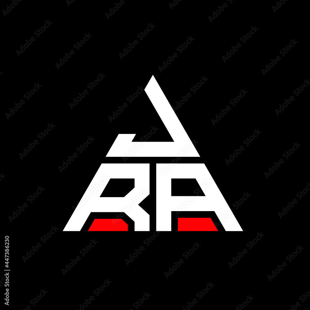 JRA triangle letter logo design with triangle shape. JRA triangle logo ...