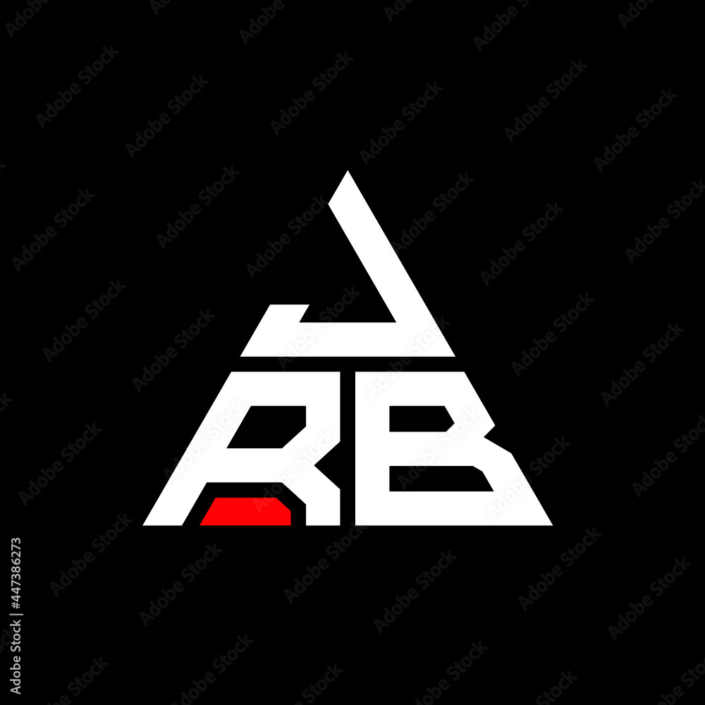 JRB triangle letter logo design with triangle shape. JRB triangle logo ...